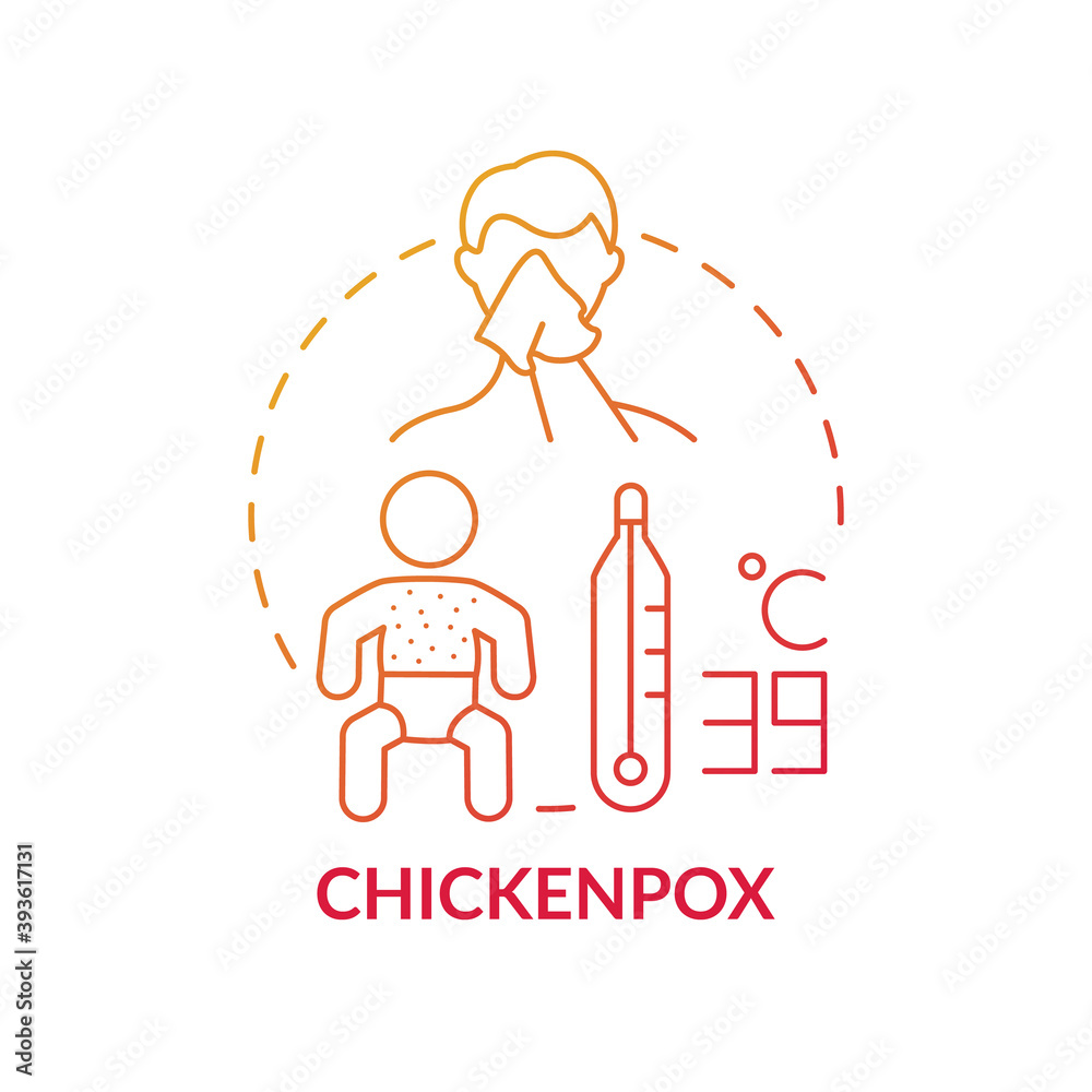 Chickenpox concept icon. Varicella idea thin line illustration ...