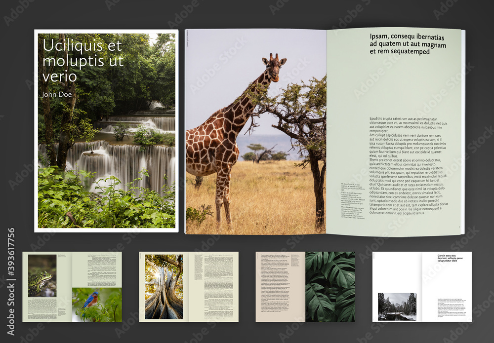 Sustainable Resilient Nature Design Book Layout Stock Template | Adobe ...