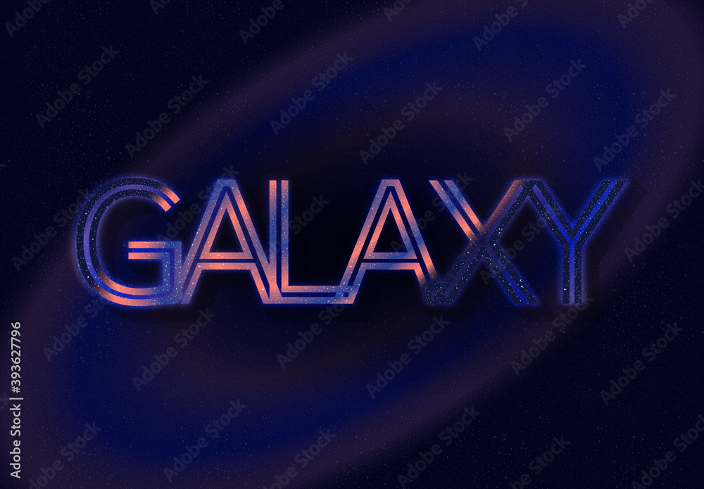 Galaxy Style Text Effect Stock Template | Adobe Stock