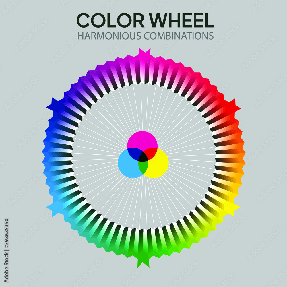 Color scheme. Circular color scheme with warm and cold colors. Color ...