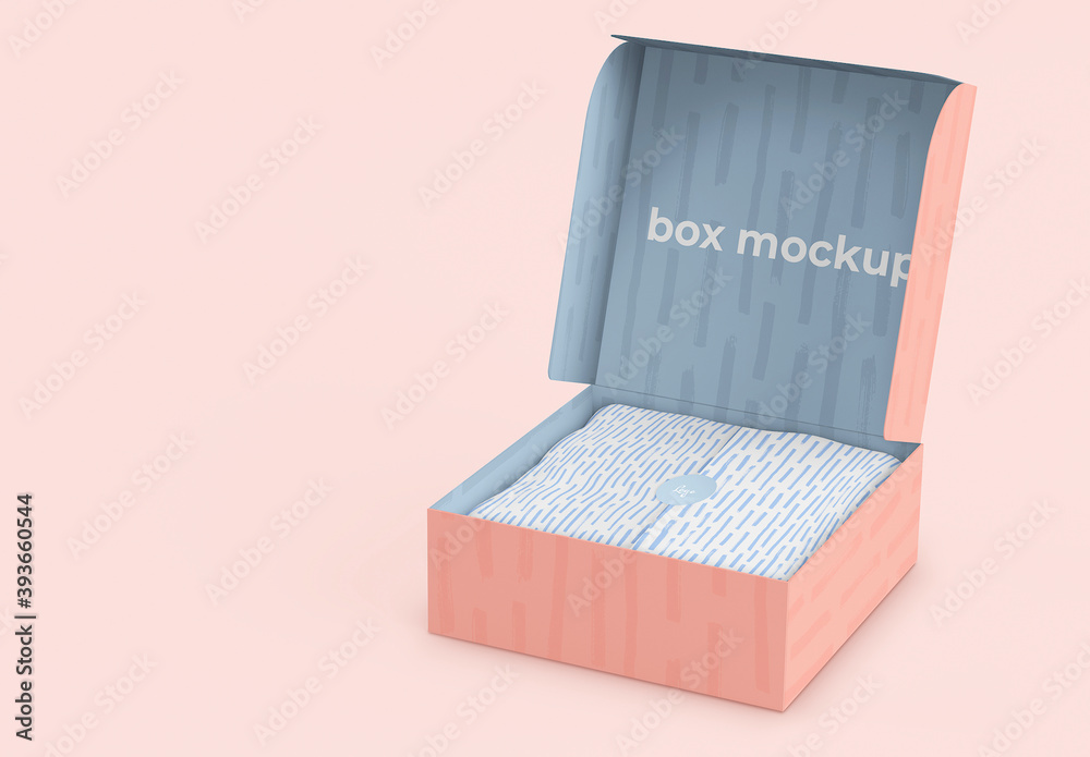 Open Mailing Box Mockup Stock Template | Adobe Stock