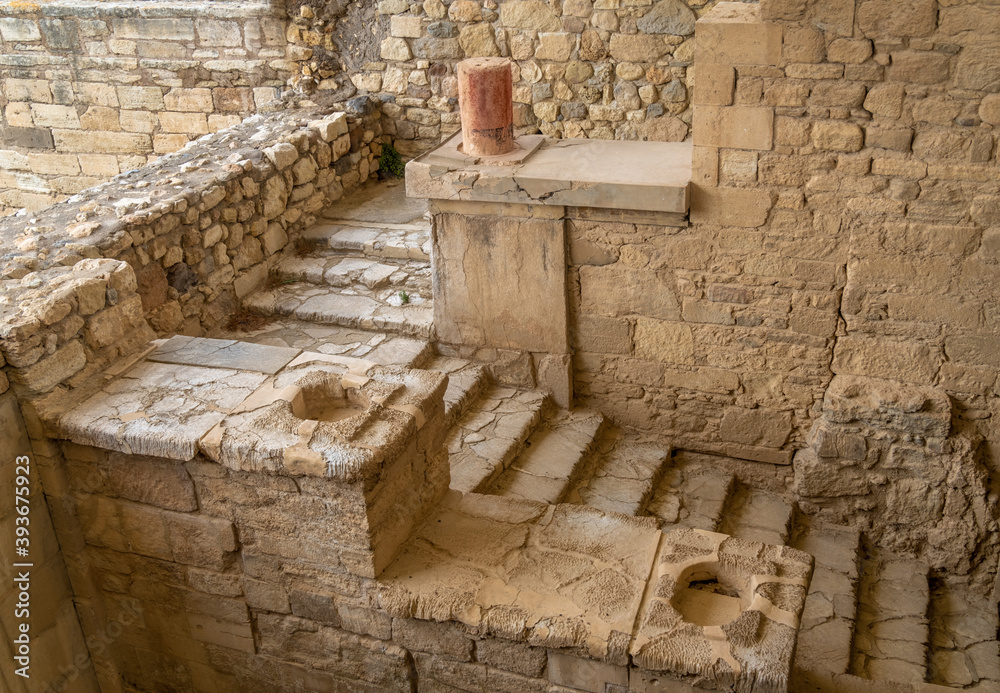 Magnificent ruins of the Knossos Palace complex. The famous Minoan ...