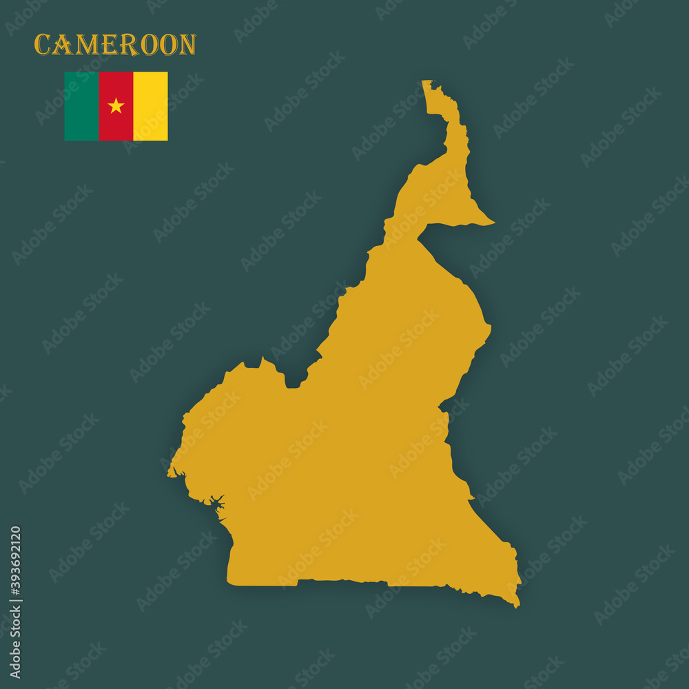 Vetor de Illustration d'une carte du Cameroun do Stock | Adobe Stock
