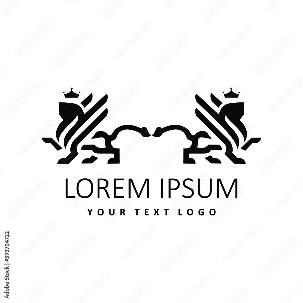 black twin lion logo, perfect for the company logo you have Stock ...