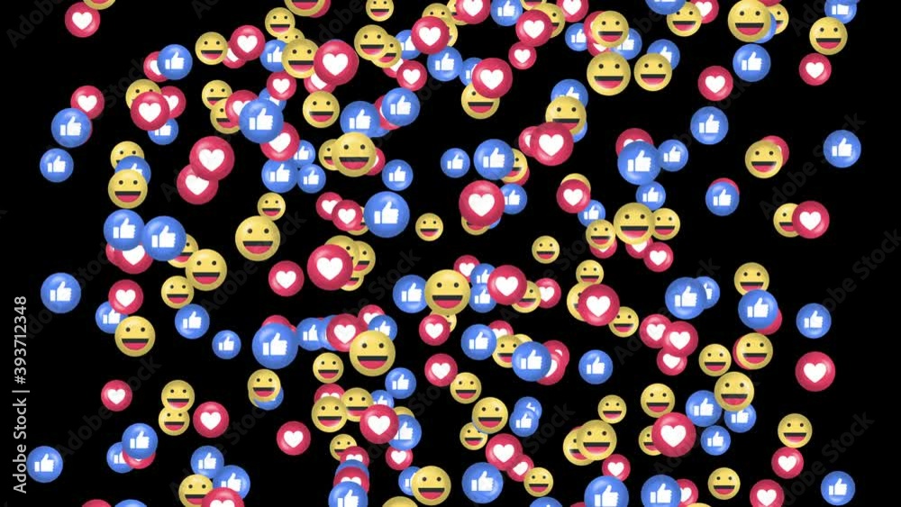 Social media icons. Like button, responsive emotion icon, love. I like ...