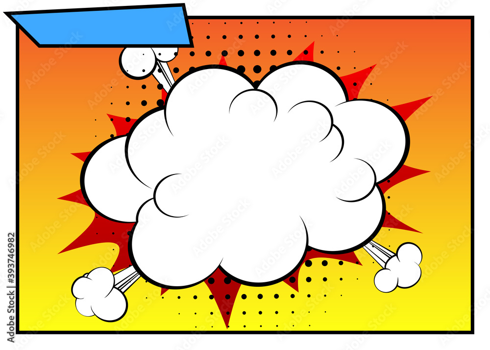 Comic book background. Vector illustrated cartoon, comic book style ...