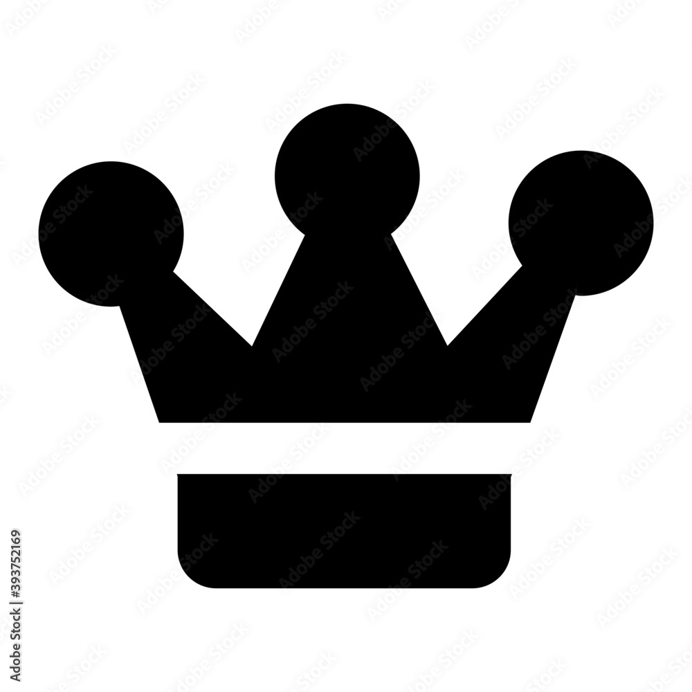 Hereditary authority, vector of royal crown in filled style Stock ...