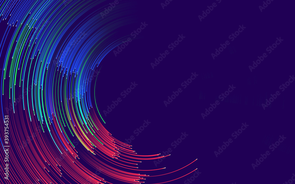 Abstract background consisting of Colorful arcs, vector illustration ...