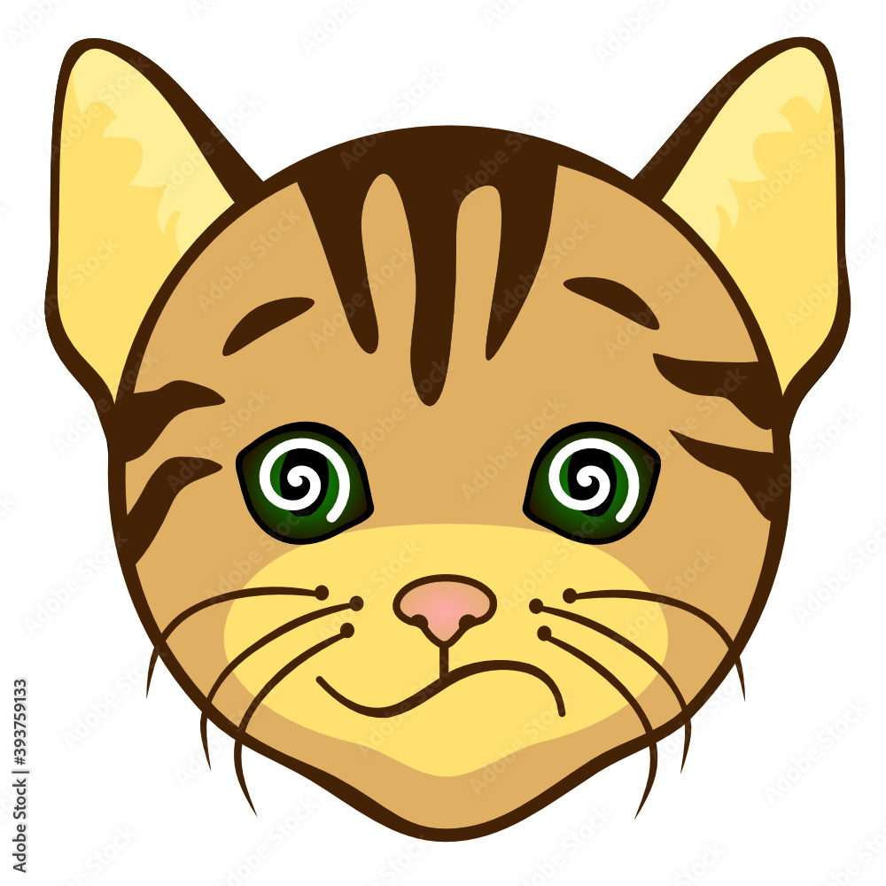 cat emoticon expressing confusion, funny confused emoji cartoon ...