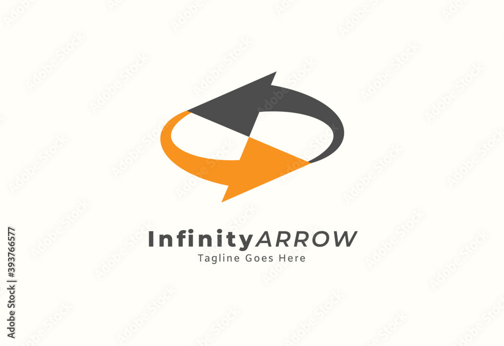 infinity arrow logo, infinity icon and arrow combination, usable for ...