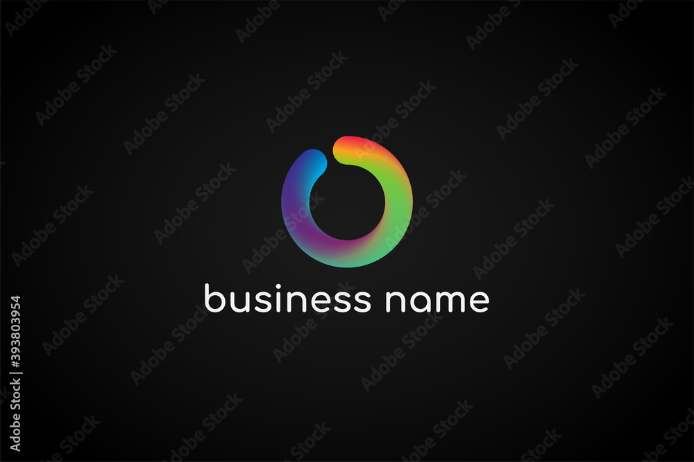 Colorful Alphabet Letter O Logo Template Stock Vector | Adobe Stock