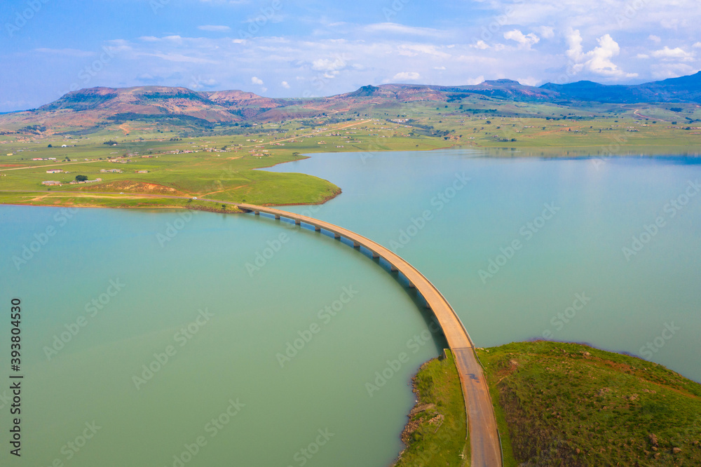 The road bridge, called Banana Bridge, over the Tugela River below ...