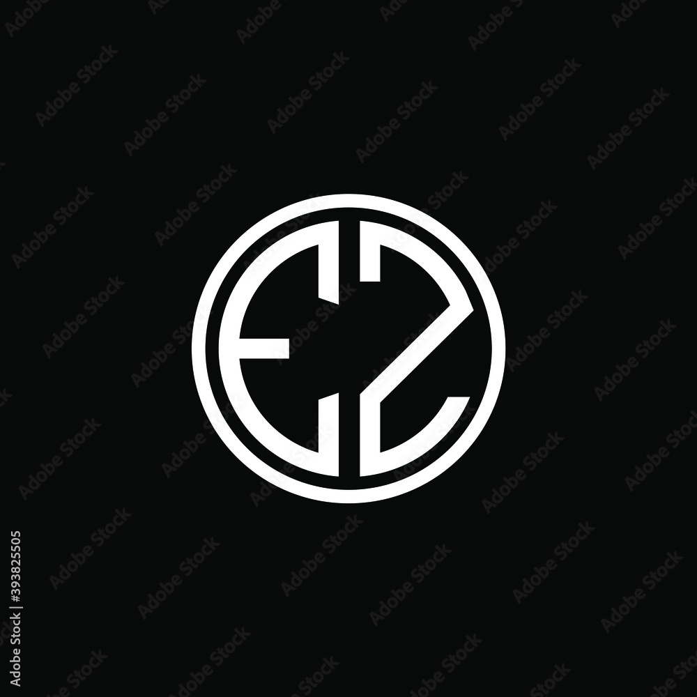 EZ MONOGRAM letter icon design on BLACK background.Creative letter EZ/E ...