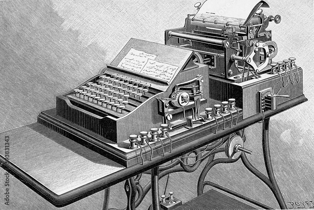Printing telegraph, typewriter that transmits what it written at a ...