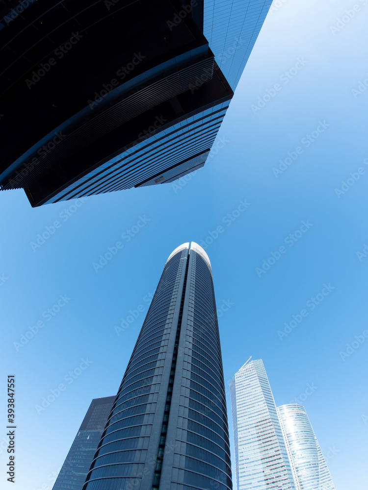 Foto de Madrid, Spain - March 20, 2020: The Torre PwC, skyscraper in ...