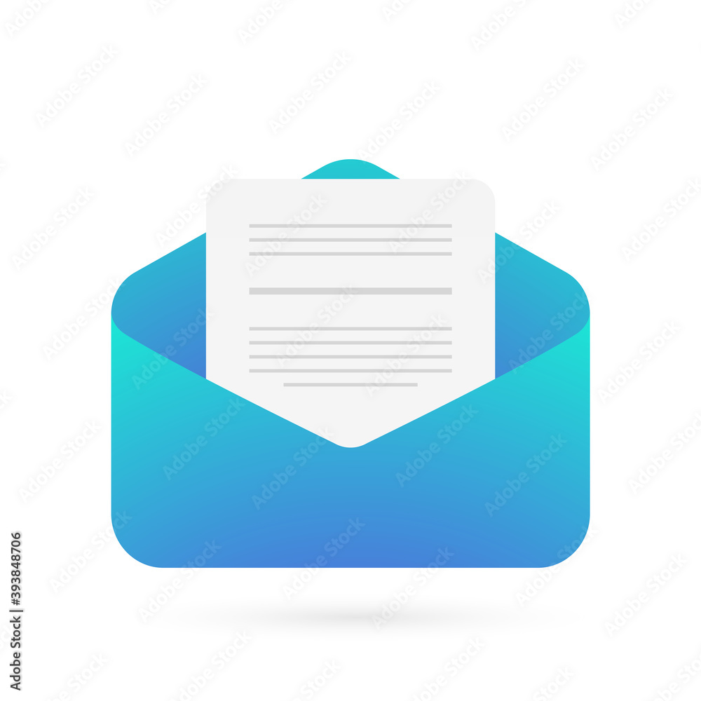 Vettoriale Stock Email flat vector icon. Modern Mail notification ...