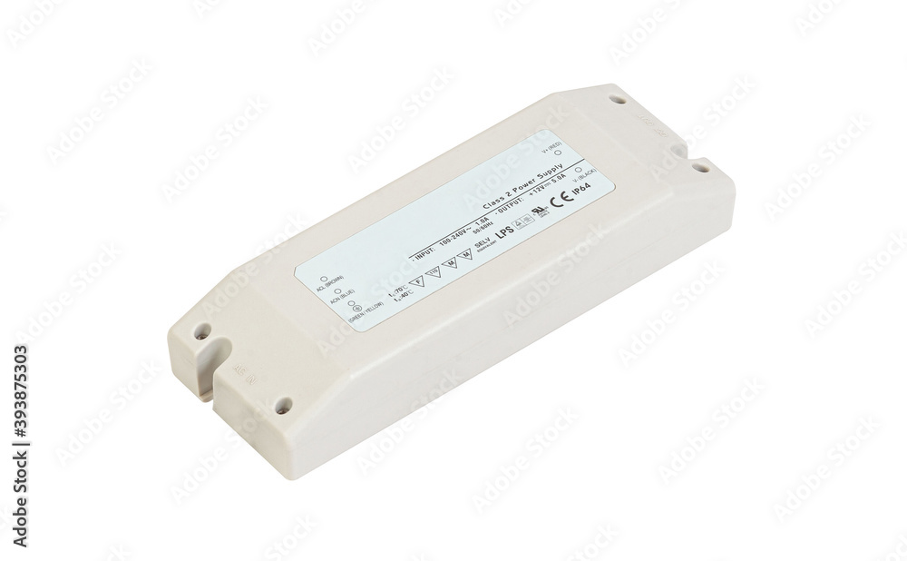 Switching led power supply isolated on the white background. Stock ...