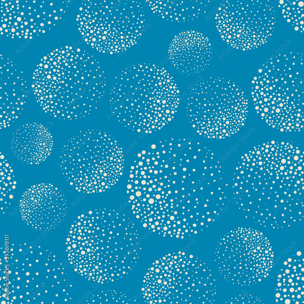 Abstract white dotted circles with texture shading effect. Seamless ...