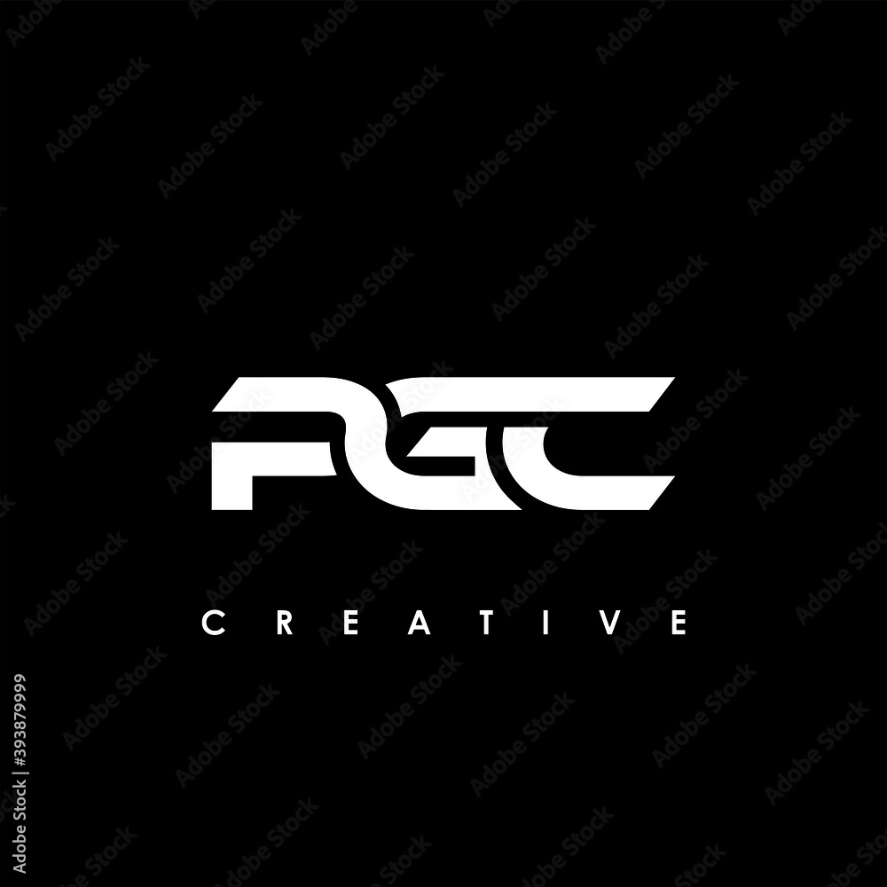 PGC Letter Initial Logo Design Template Vector Illustration Stock ...