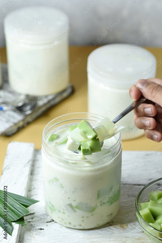 Buko salad or buko pandan, usually sliced as a young coconut salad,is a ...