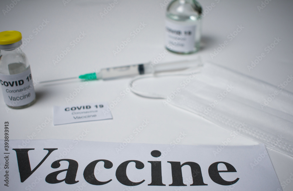 The coronavirus vaccine and syringe injection are used for protection ...