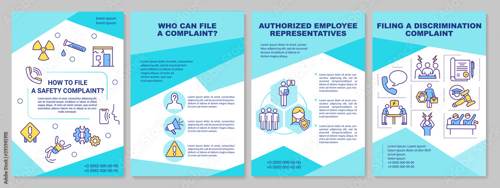 Safety complaints filing brochure template. Confidential whistleblower ...