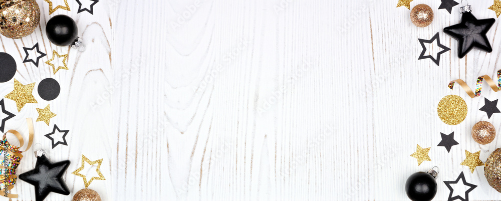 New Year Confetti Border