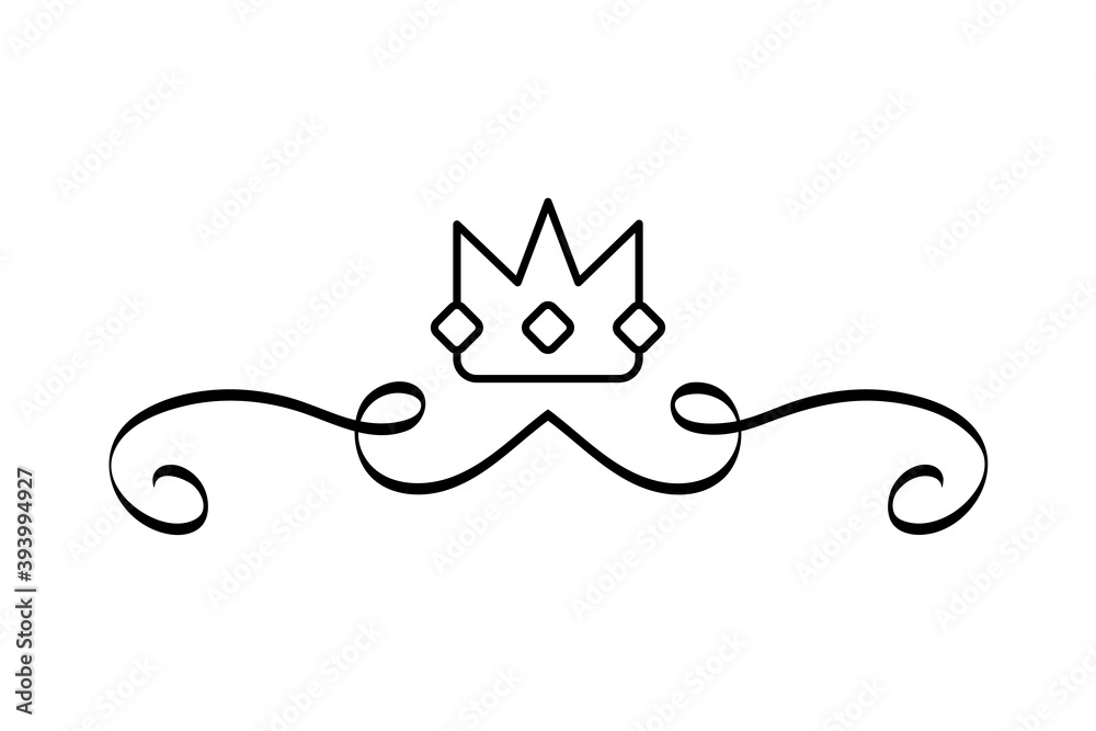 elegant divider with crown icon Stock Vector | Adobe Stock