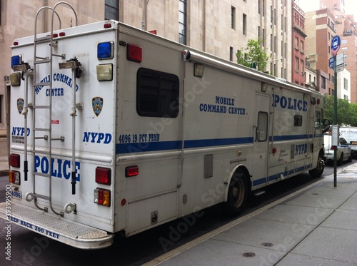 NYPD Police Mobile Command Center in Manhattan, NYC. NYPD is one of the ...