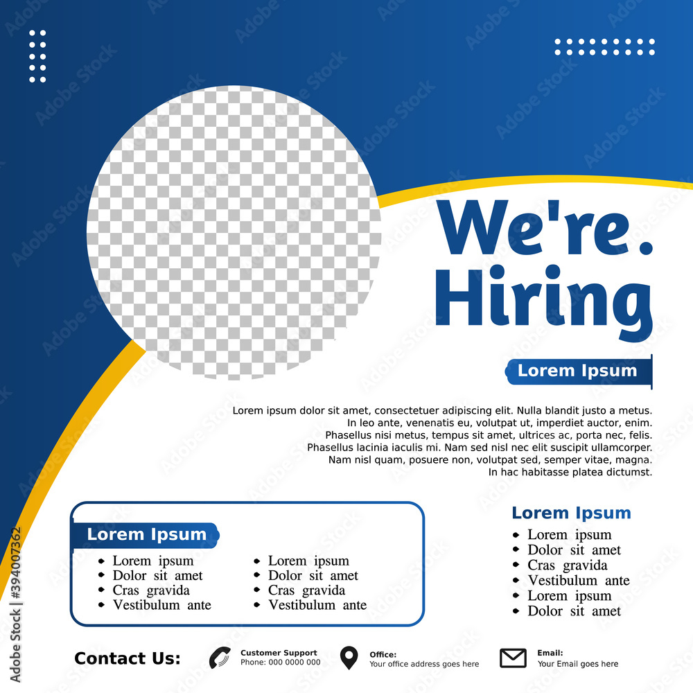 Hiring, Job vacancy design poster.Open recruitment design template ...