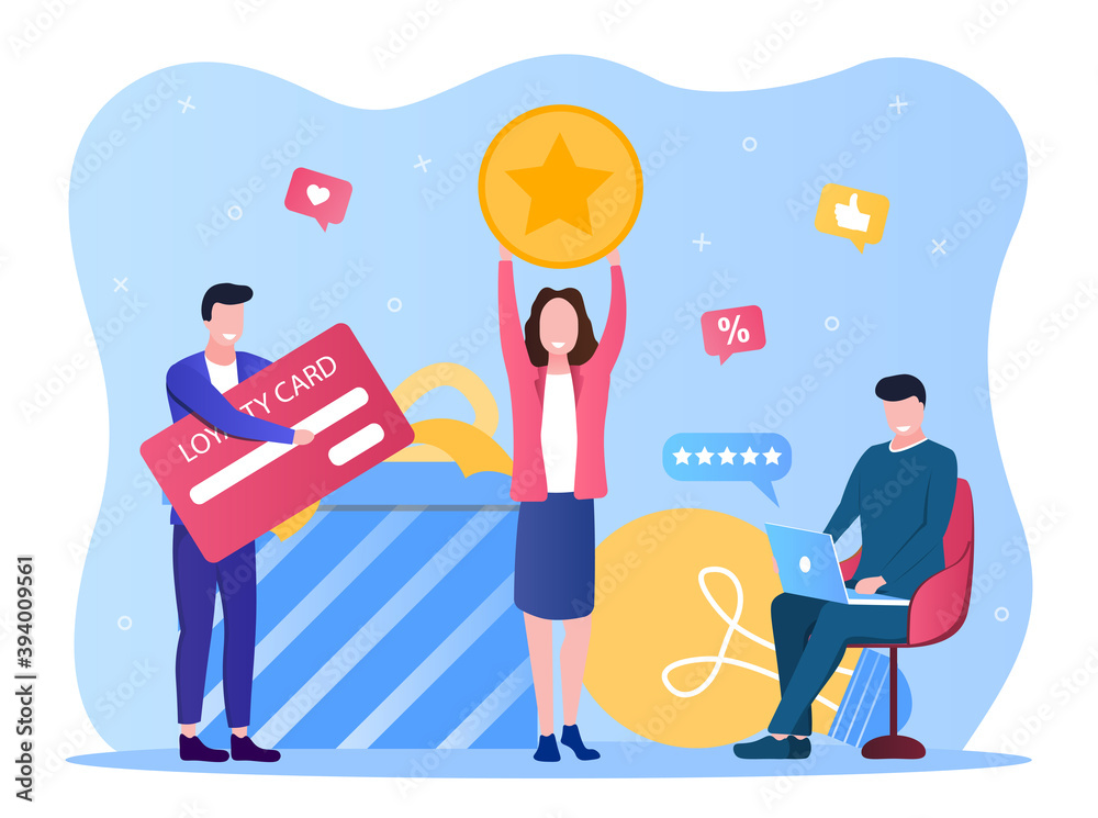 Customer loyalty. Abstract concept of building business relationship ...