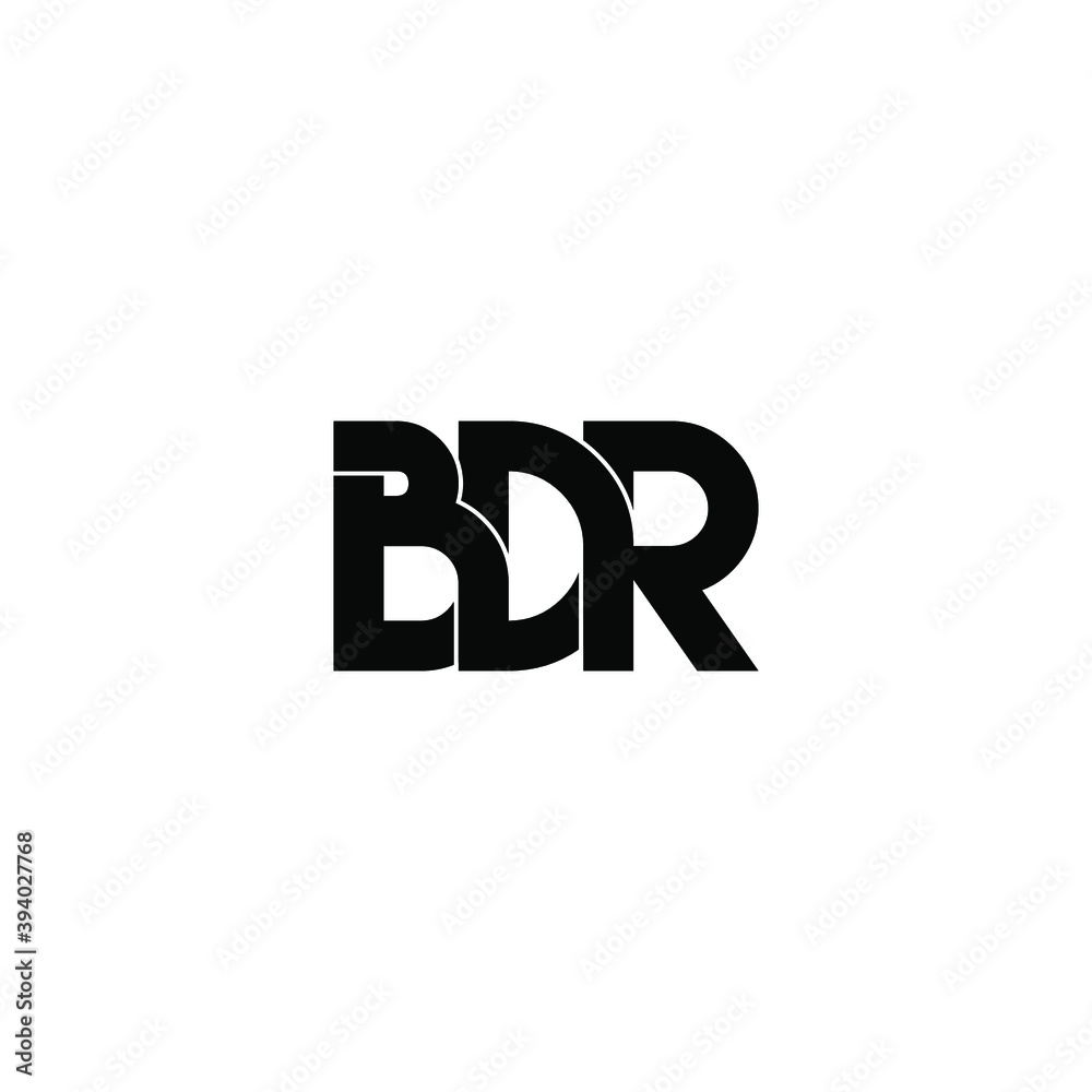 bdr letter original monogram logo design Stock Vector | Adobe Stock