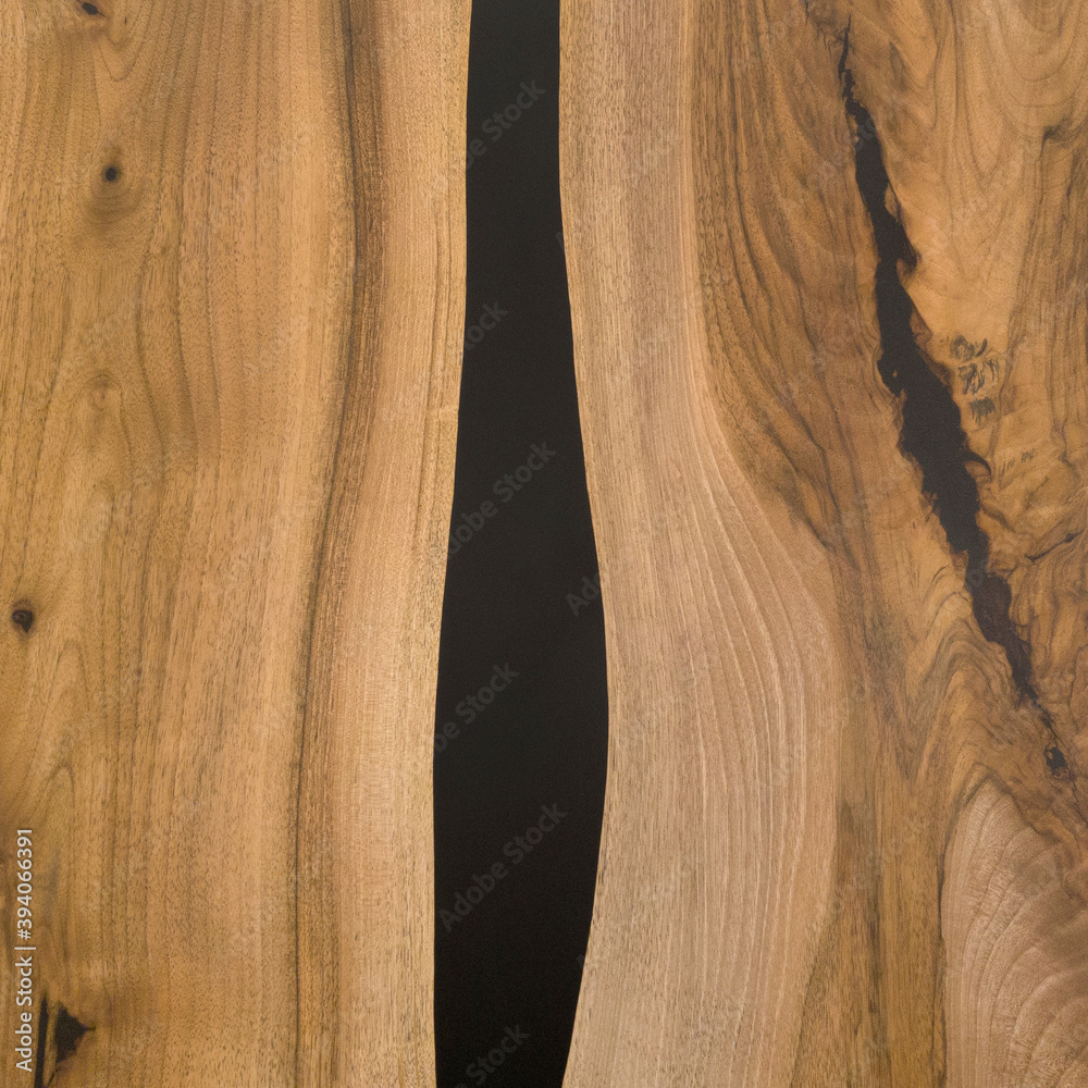 Stockfoto walnut plank texture cast in black epoxy resin, texture for ...