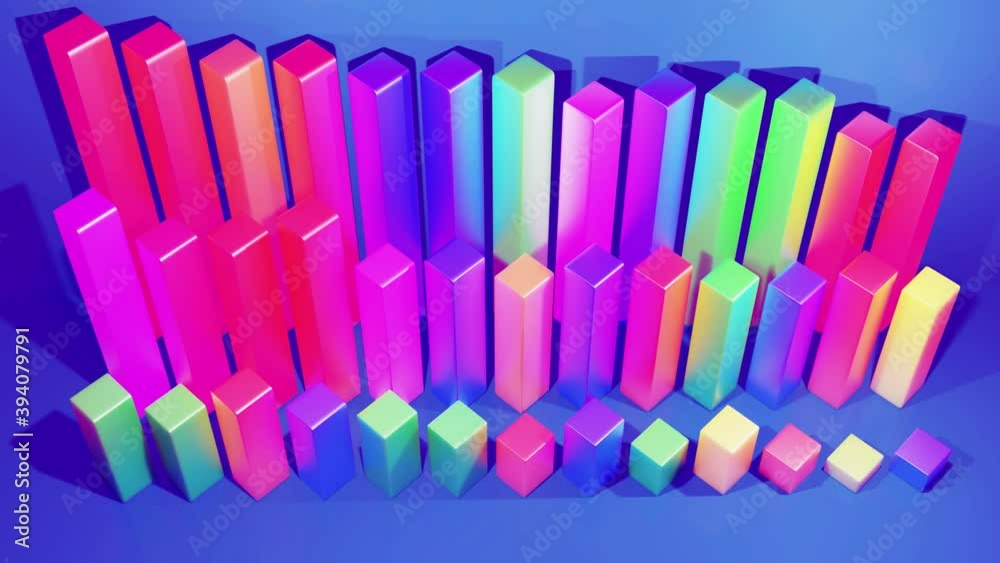 abstract infographics from multi-colored columns in rows, beautiful ...