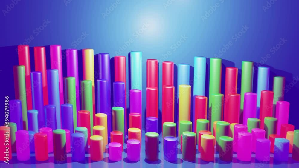 abstract infographics from multi-colored columns in rows, beautiful ...