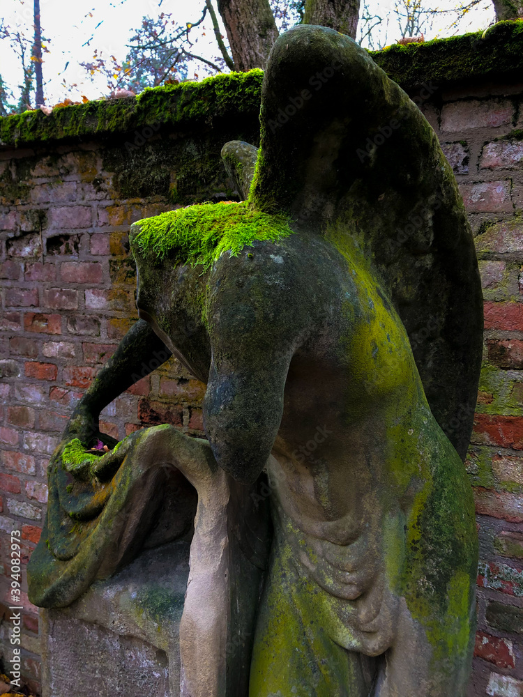 Beautiful cemetary or graveyard Südfriedhof Sudfriedhof in Munich ...