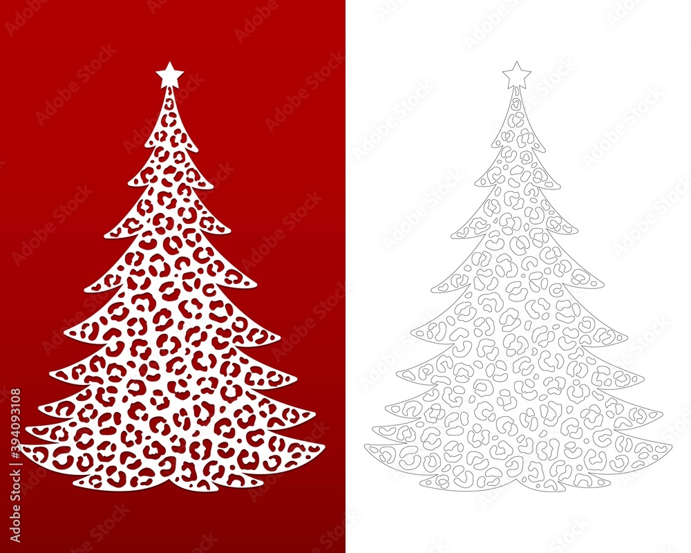Christmas Tree Star Stencil