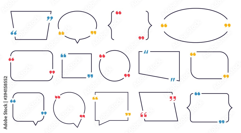 Grafika wektorowa Stock: Texting box set. Quote text simple info boxes ...
