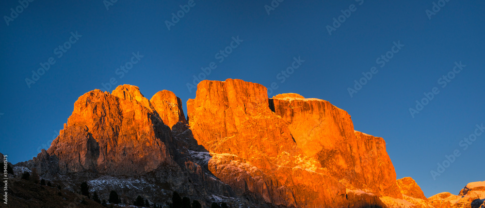 Sella Towers, Sella Pass, Dolomites, Unesco World Heritage Site, Italy ...