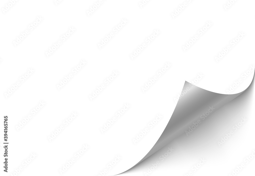 Curved page corner. Stock Illustration | Adobe Stock