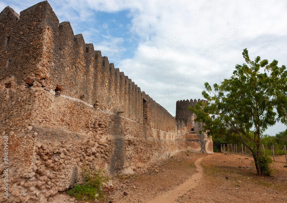 The old fort built by Bwana Mataka, Lamu County, Siyu, Kenya Stock ...