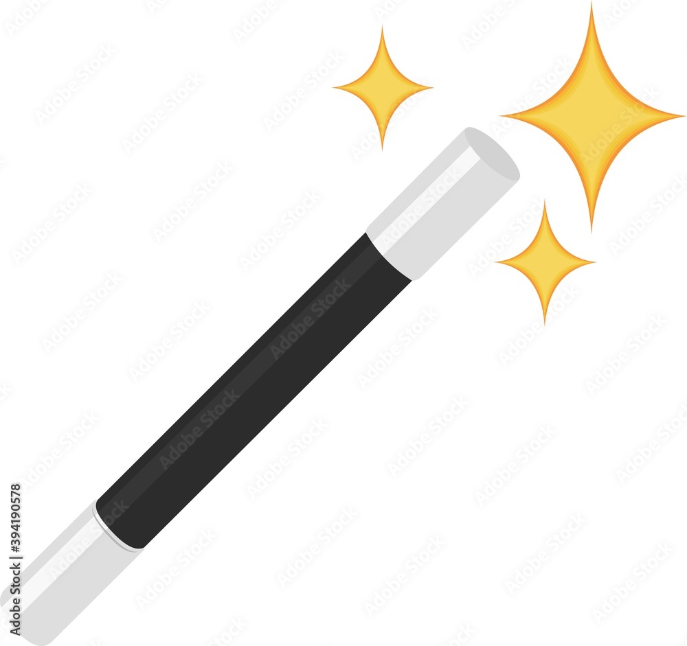 Vector emoticon illustration of a magic wand Stock Vector | Adobe Stock