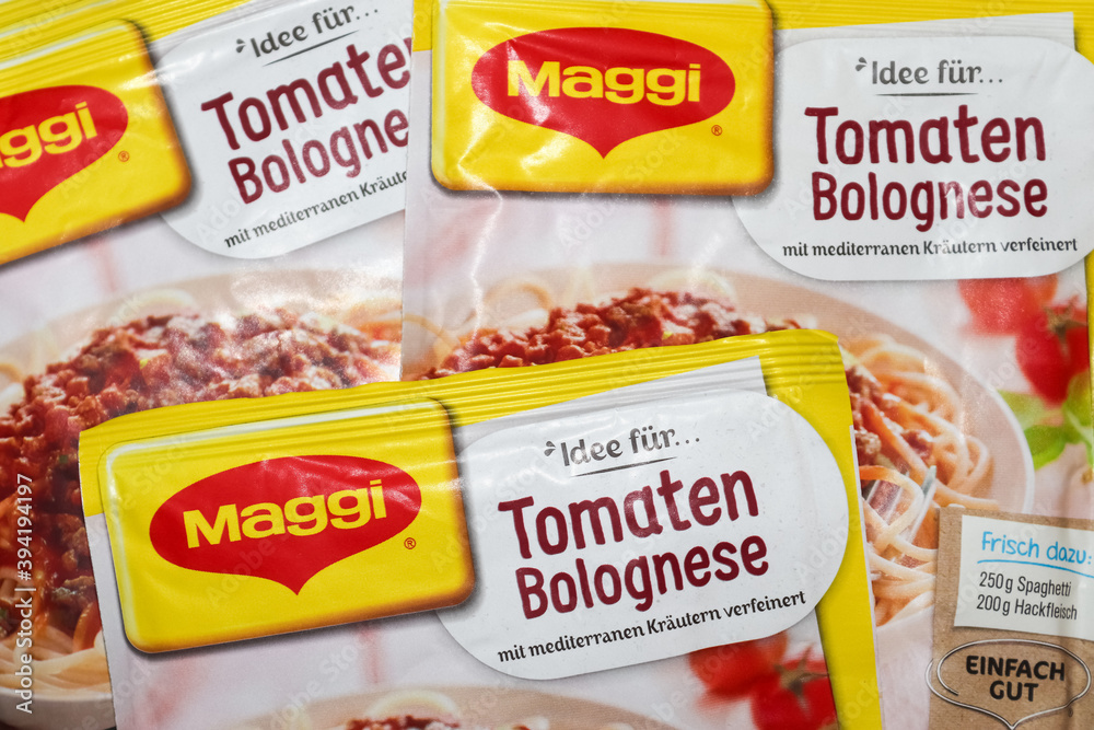 German Maggi instant noodles called Spaghetti Bolognese, owned by ...