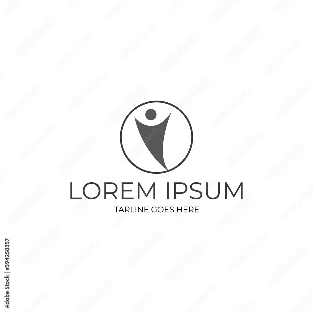 Man icon logo, man circle logo vector template Stock Vector | Adobe Stock