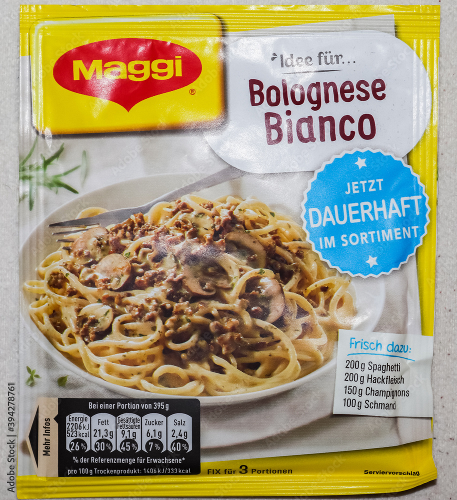 German Maggi Instant Products On A White Background Owned By Nestle Maggi Is An International