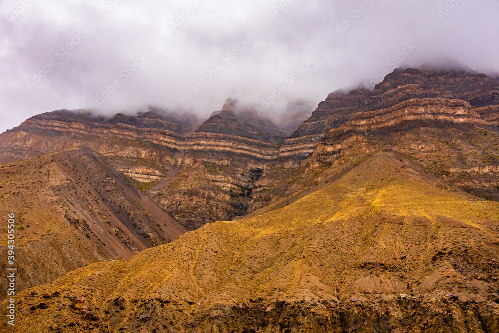Rocks banding pattern of stratification in sedimentary rocks due to ...