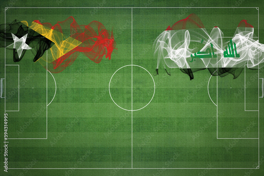 East Timor vs XXXX Soccer Match, national colors, national flags ...
