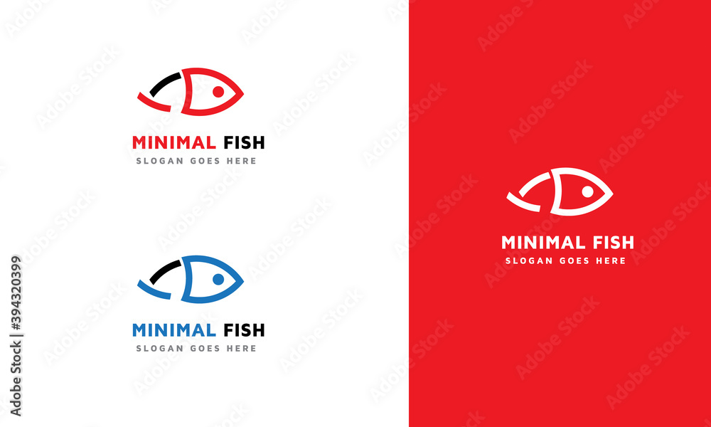 Simple Fish logo Design Template, Minimal Fish logo Stock Vector ...