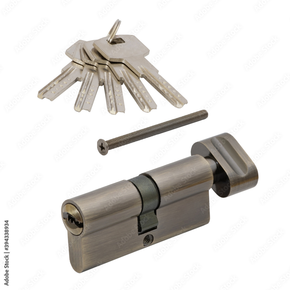 Cylinder mechanism with latch handle in bronze color for external and ...