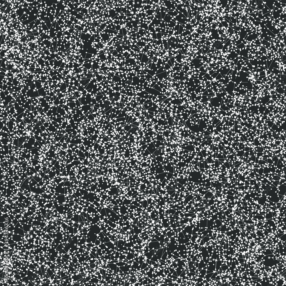 Stars element pattern. Vector seamless stellar constellation background ...